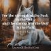 For the strength of the Pack is the Wolf, and the strength of the Wolf ...